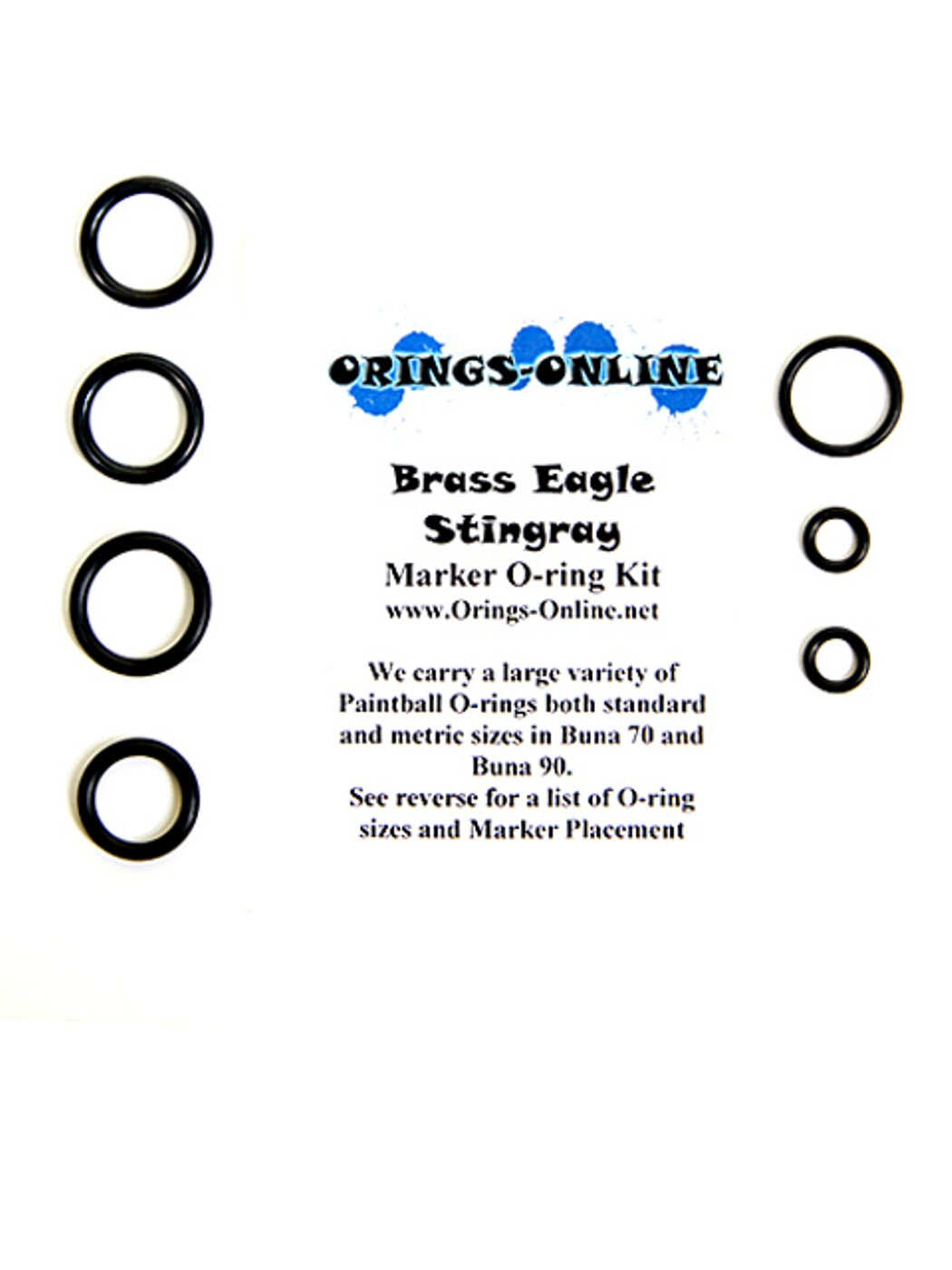 Brass Eagle - Stingray Marker O-ring Kit [brass_sting] - $6.25 : Orings ...